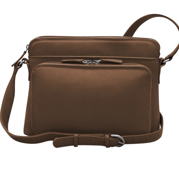 Ili New York | Bags | Nwt Distressed Leather Rfdi Blocking Crossbody ...